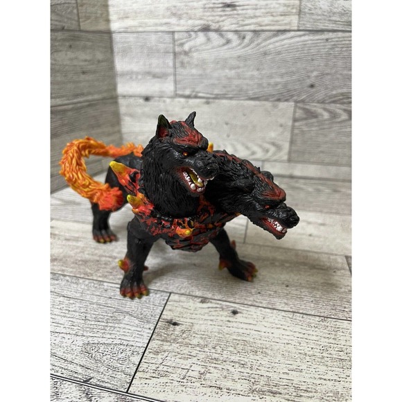Schleich | Toys | Schleich 27 Hellhound Cerberus 2 Headed Fire Lava Dog Hound Monster Figure Toy ...